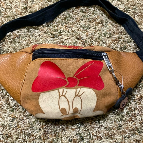 Bags | Disney Minnie Mouse Fanny Pack Small With Mickey Key Ring ...